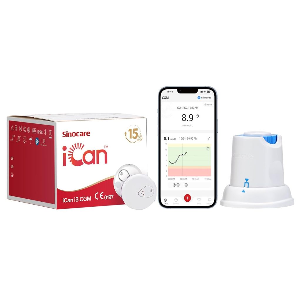 Sinocare iCan i3 CGM 15 Days Continuous Monitoring - Healkit UAE