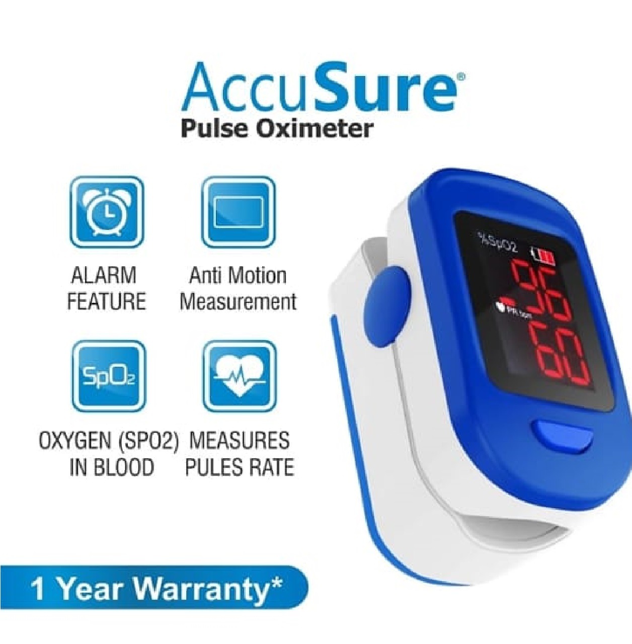 AccuSure Pulse Oximeter – Healkit Singapore