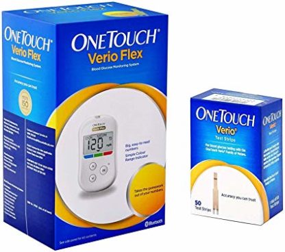 OneTouch Verio Flex blood glucose monitoring device & Strips