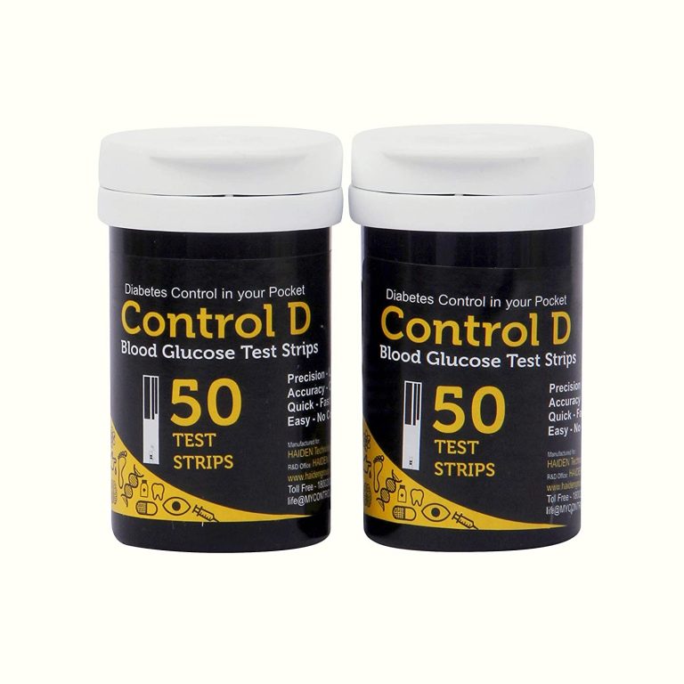 Control D Glucometer Test Strips 50 Pcs