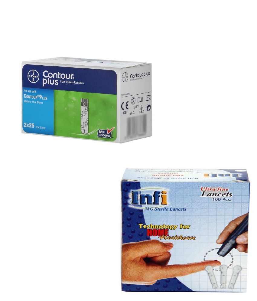 Contour Plus 50 Strips with lancets combo Pack
