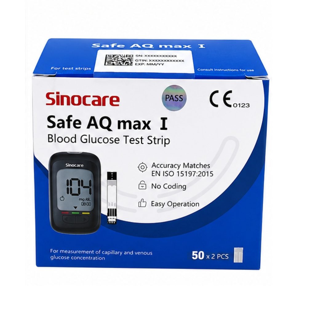 Buy Sinocare Safe AQ Max I100 Test Strips Pack of 100 Online